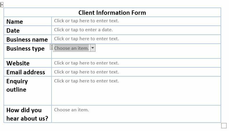 How to create a form in Word - Doc2