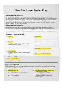 New Employee Starter Form Template - Free UK Download